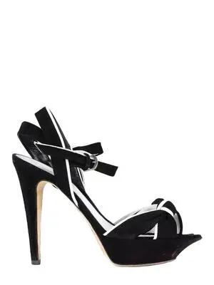 SERGIO ROSSI Bow Detail Platform Heeled Sandals - Black
