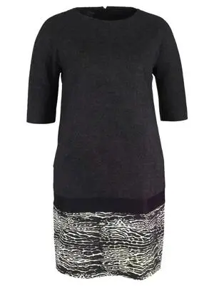 Giambattista Valli Animal-print Hem Dress - Grey