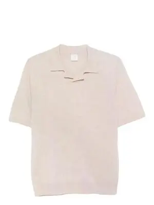 Eleventy Short-sleeved Polo-neck T-shirt - Neutrals