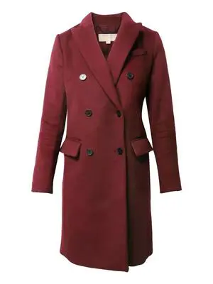 Michael Kors Vintage Double-breasted Wool Coat - Red