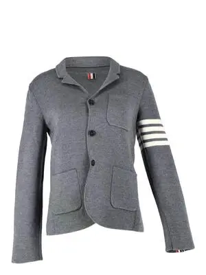 Thom Browne 4-bar Knitted Blazer - Grey