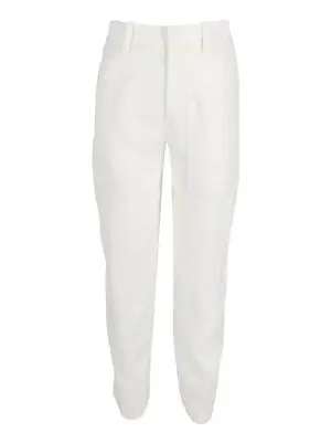 Chloé Vintage Belt-loops Straight-leg Trousers - White