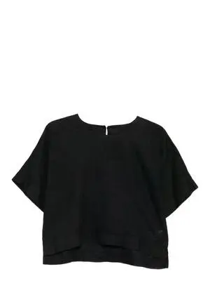 Dkny Round-neck Short-sleeve Top - Black