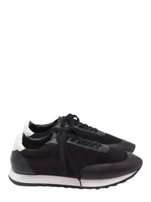 THE ROW Owen Leather Sneakers - Black
