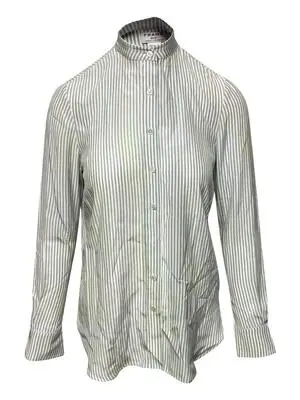 FRAME Striped Silk Shirt