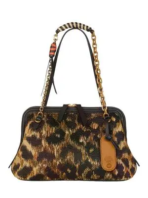 Etro Animal Print Shoulder Bag - Brown