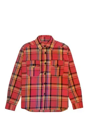 FORTELA Kenny Checked Pocket Shirt - Red