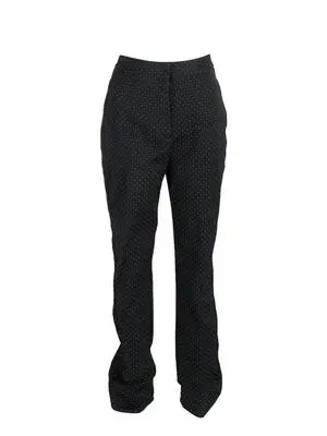 Erdem Polka-dot High-waisted Wide-leg Trousers - Black