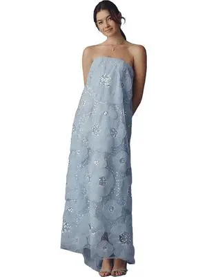 HELSI Margot Strapless Maxi Dress - Baby Blue