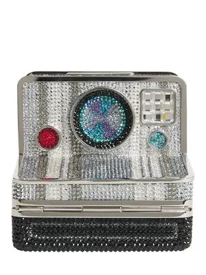 Judith Leiber Judith Leiber Crystal-Embellished Camera Clutch Silver
