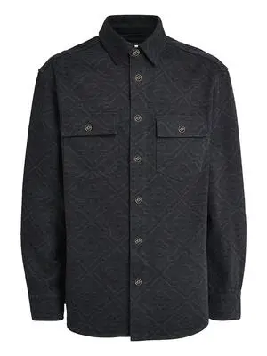 Casablanca Denim Laser Monogram Shirt - Black