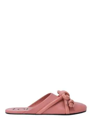 Loewe Lambskin Flamenco Knot Mules - Pink