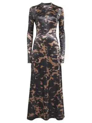 Nanushka Stretch-velvet Jynx Midi Dress - Brown
