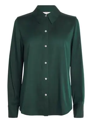 Vince Silk-blend Shirt - Green