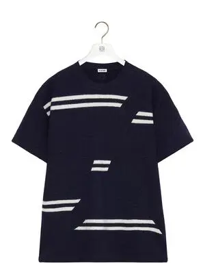 Loewe Wool-blend Oversized T-shirt - Navy