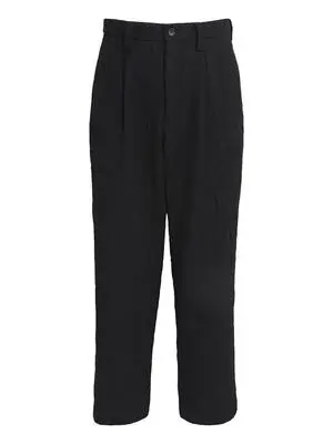 Issey Miyake Jacquard Shrink Trousers - Black