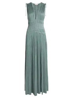 Ulla Johnson Tasneem V-neck Maxi Dress - Blue