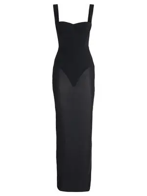 Alex Perry Mesh Column Maxi Dress - Black