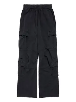 Balenciaga Cotton Cargo Sweatpants - Black