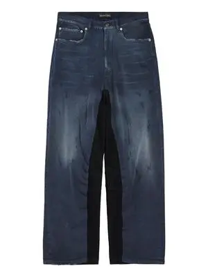 Balenciaga Distressed Wide-leg Jeans - Gold