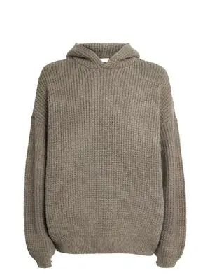 Fear Of God Oversized Waffle-knit Hoodie - Beige