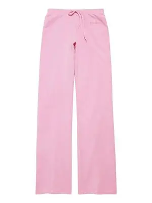 Balenciaga Cotton Logo Flared Sweatpants - Pink