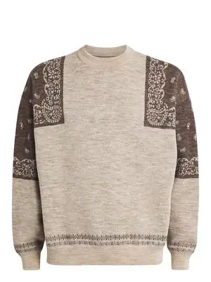 Kapital Wool Bandana Jacquard Sweater - Brown