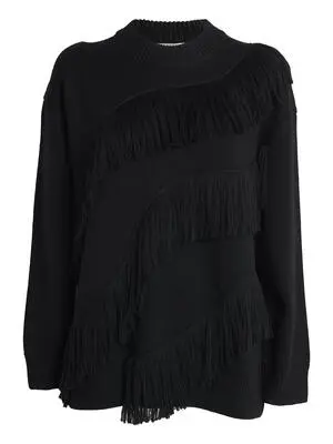 Ulla Johnson Wool Fringe-detail Sweater - Black