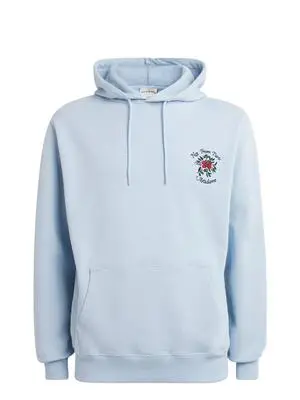 Drole De Monsieur Cotton Slogan Hoodie - Blue