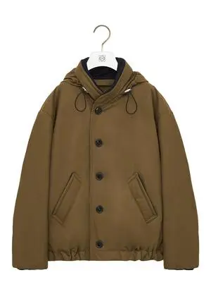Loewe Wool-cotton Blend Padded Jacket - Green