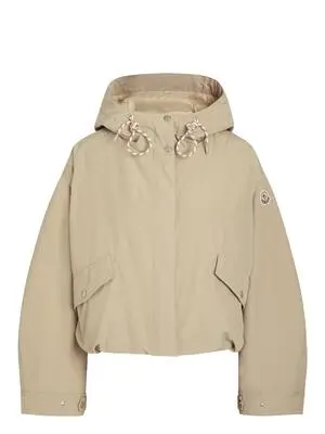 Moncler Eucalyptus Padded Hooded Shell Jacket - Beige