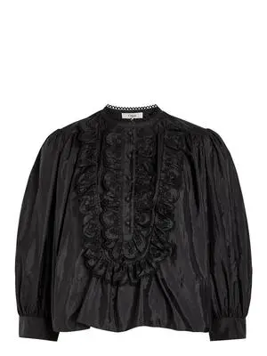 Chloé Ruffled Shell Blouse - Black