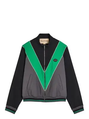 Valentino Garavani Colour-blocked Twill Track Jacket - Multicoloured 1