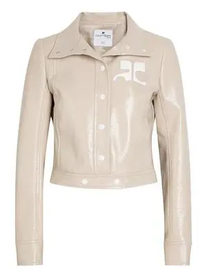 COURREGES Courrèges Reedition Crinkled Vinyl Jacket Light Grey