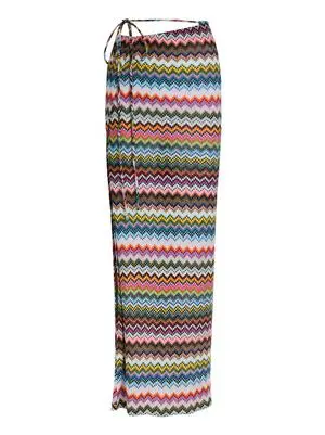 Missoni Zigzag Metallic-knit Midi Skirt - Multicoloured