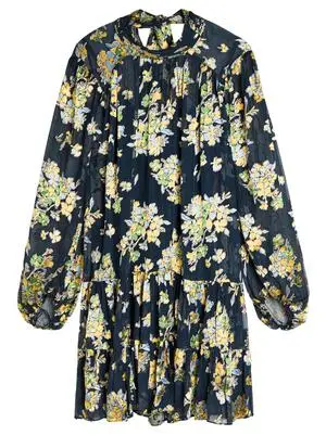 RIXO Anaya Floral Chiffon Mini Dress