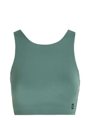 On Core 2-in-1 Stretch-jersey Crop Top - Olive