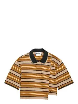 Isabel Marant Isalyne Striped Cotton Polo Top - Multicoloured