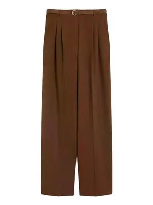 Max Mara Belted Trousers - Brown