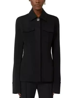 Sportmax Flap-pockets Crepe Shirt Jacket - Black