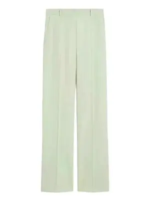 Max Mara High-waisted Crepe Trousers - Green