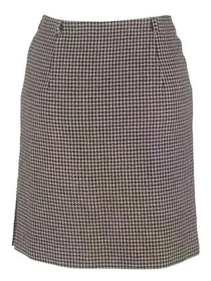 Max Mara Houndstooth Mini Skirt - Neutrals