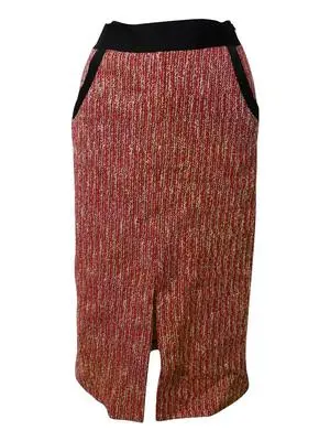 Maje Jivor Tweed Pencil Skirt - Red