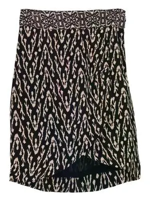 Ba&sh Printed Wrap Skirt - Black