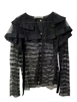 Philosophy Di Lorenzo Serafini Ruched Lace Shirt - Black