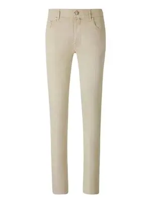 Jacob Cohen Logo-embroidered Jeans - Neutrals