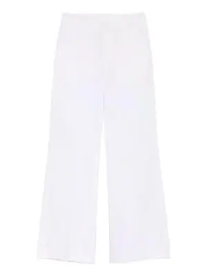 DONDUP Front-creases Straight Trousers - White
