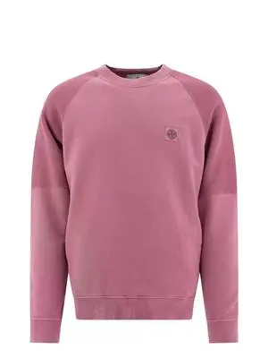 Stone Island Logo-patch Raglan-sleeve Sweatshirt - Pink