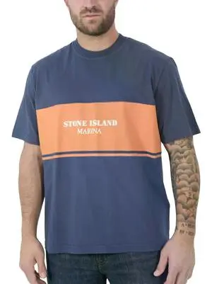Stone Island Logo-print T-shirt - Blue