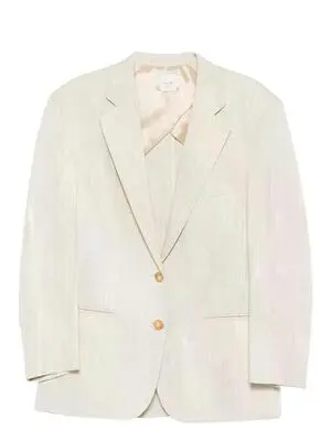 ALYSI Buttoned Striped Blazer - Neutrals